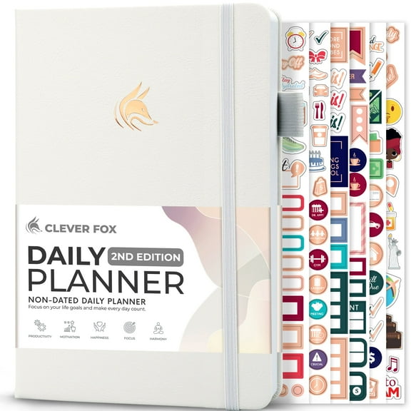 Clever Fox Daily Day Time Planner - Hourly Personal Calendar & Schedule ...