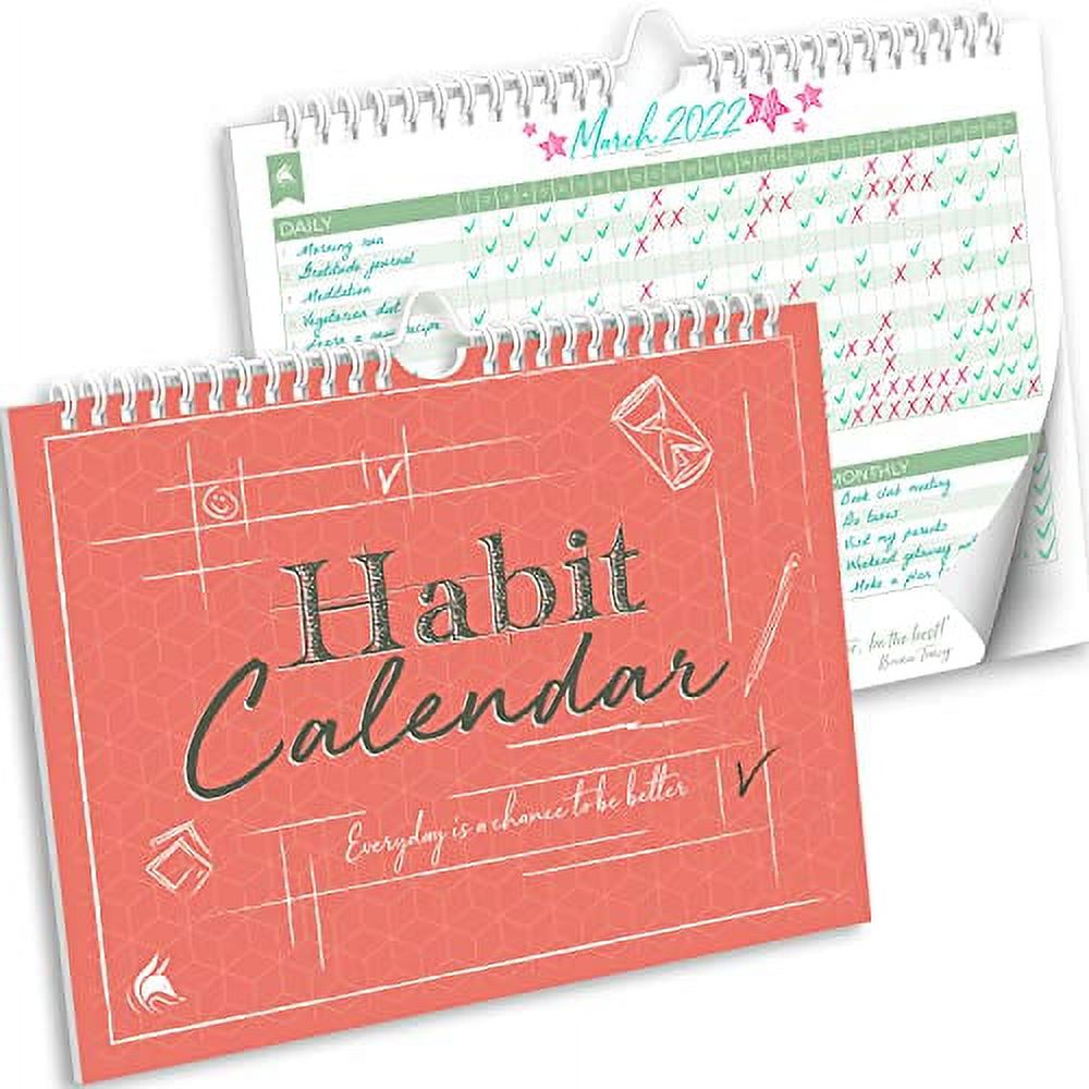 Clever Fox Habit Tracker Calendar â€“ Inspirational Goal Tracker and ...