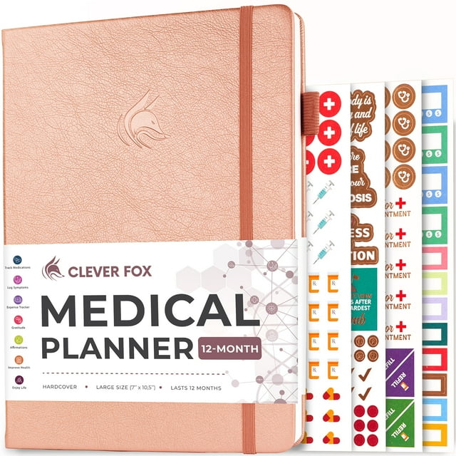 Clever Fox Medical Planner 12-Month - Daily Personal Medical Diary ...