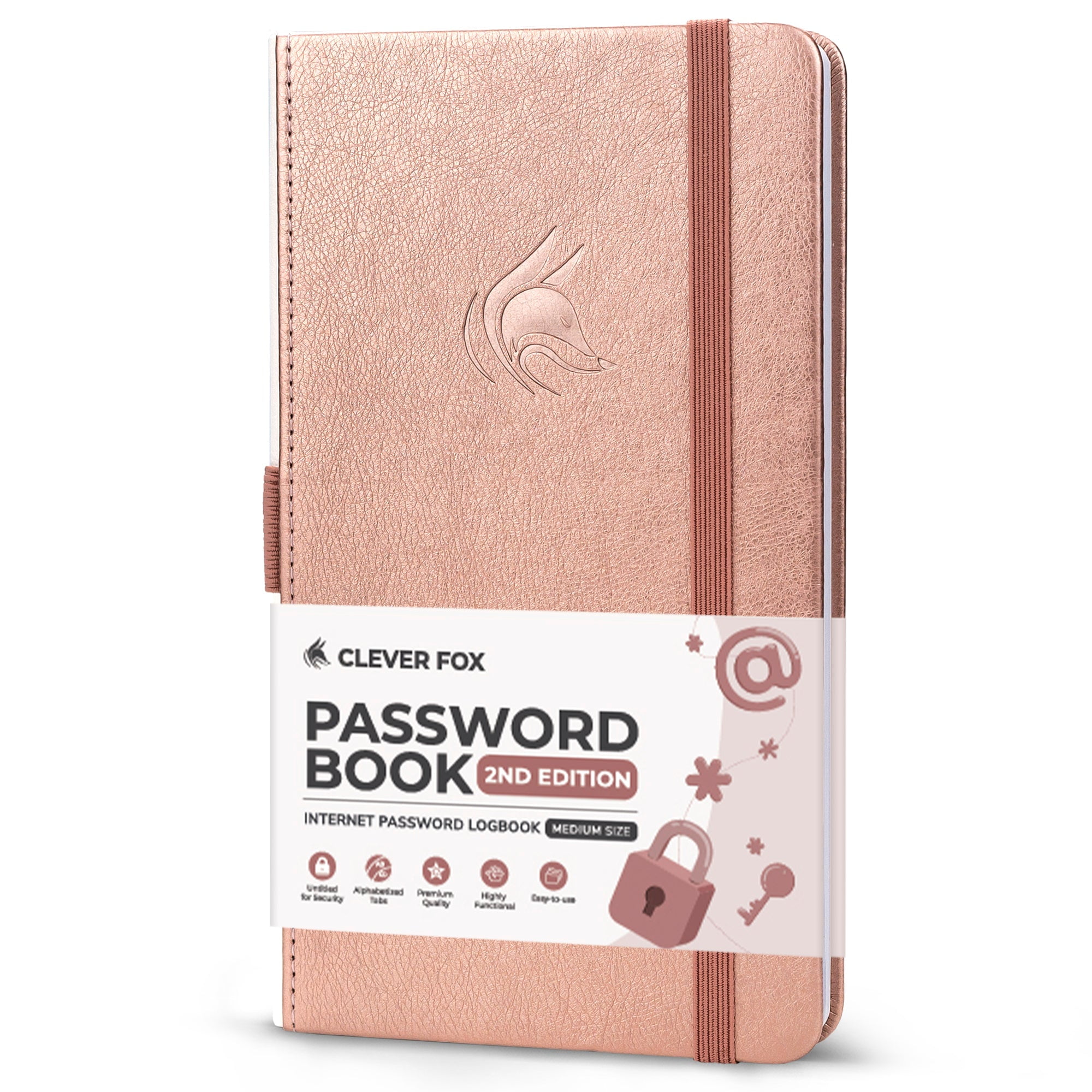 Clever Fox Password Book Hardcover with Laminated Alphabetical Tabs ...
