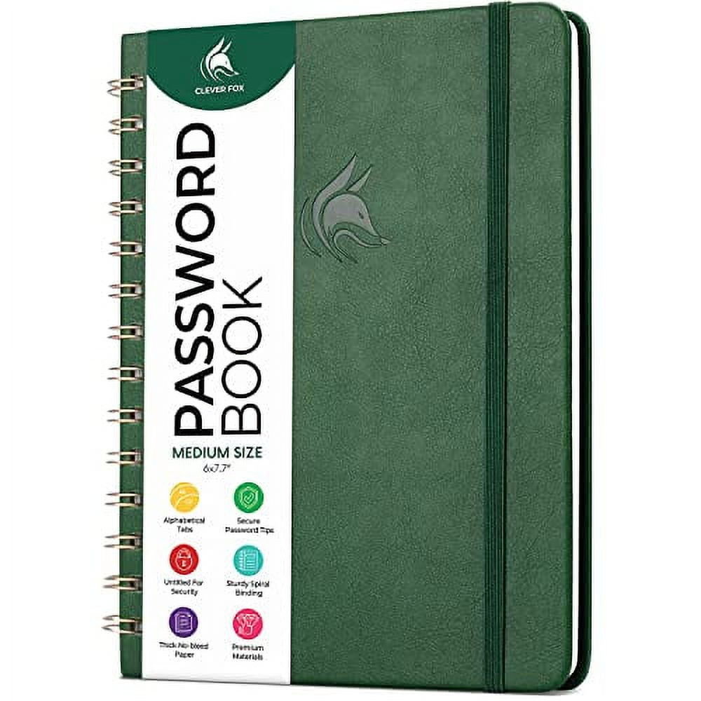 Clever Fox Password Book .. Spiral â€“ Internet Address .. & Password ...
