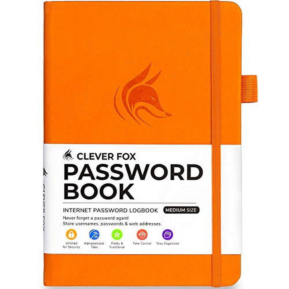 Clever Fox Password Book with tabs. Internet Address and Password ...