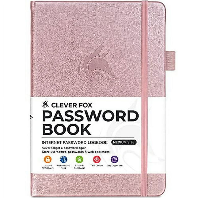 Clever Fox Password Book with tabs. Internet Address and Password ...