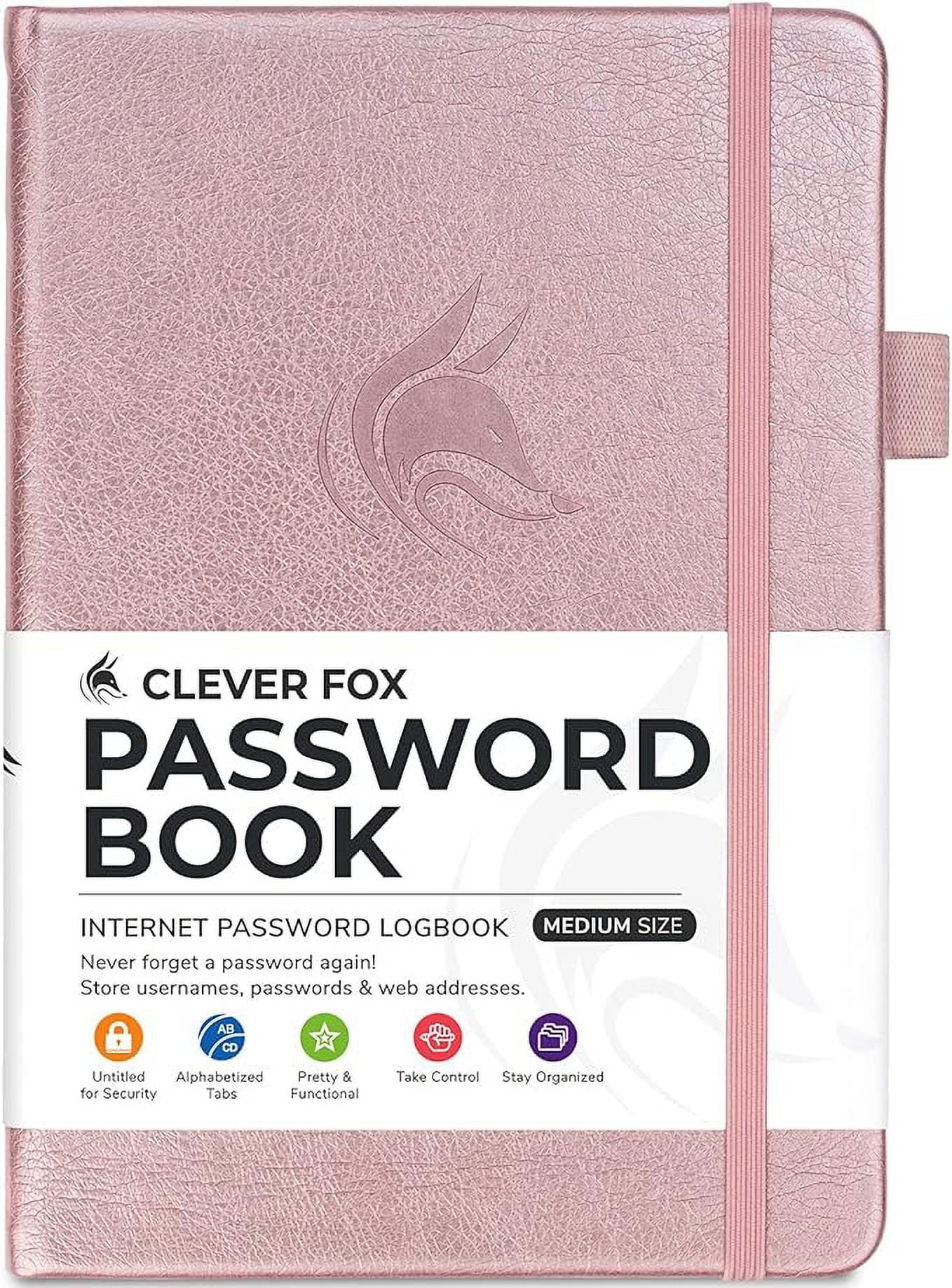 Clever Fox Password Book with tabs. Internet Address and Password ...