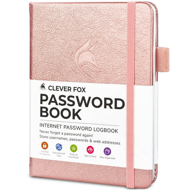Clever Fox Password Book with tabs - Walmart.com