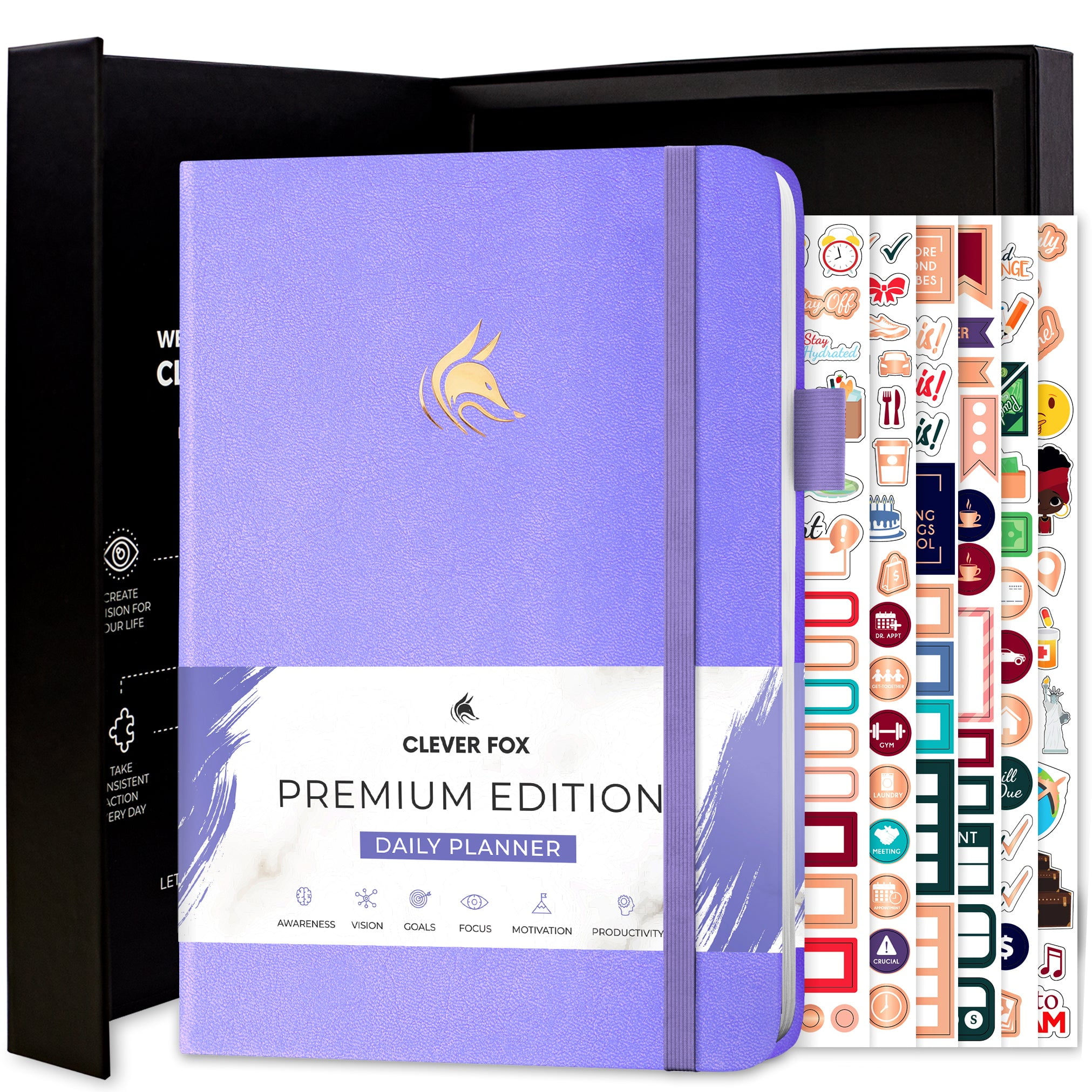 Clever Fox Premium Planner - Undated, A5, Daily Organizer, Productivity ...