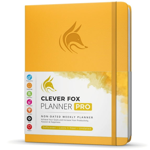 Clever Fox Planner PRO - Amber Yellow - Walmart.com
