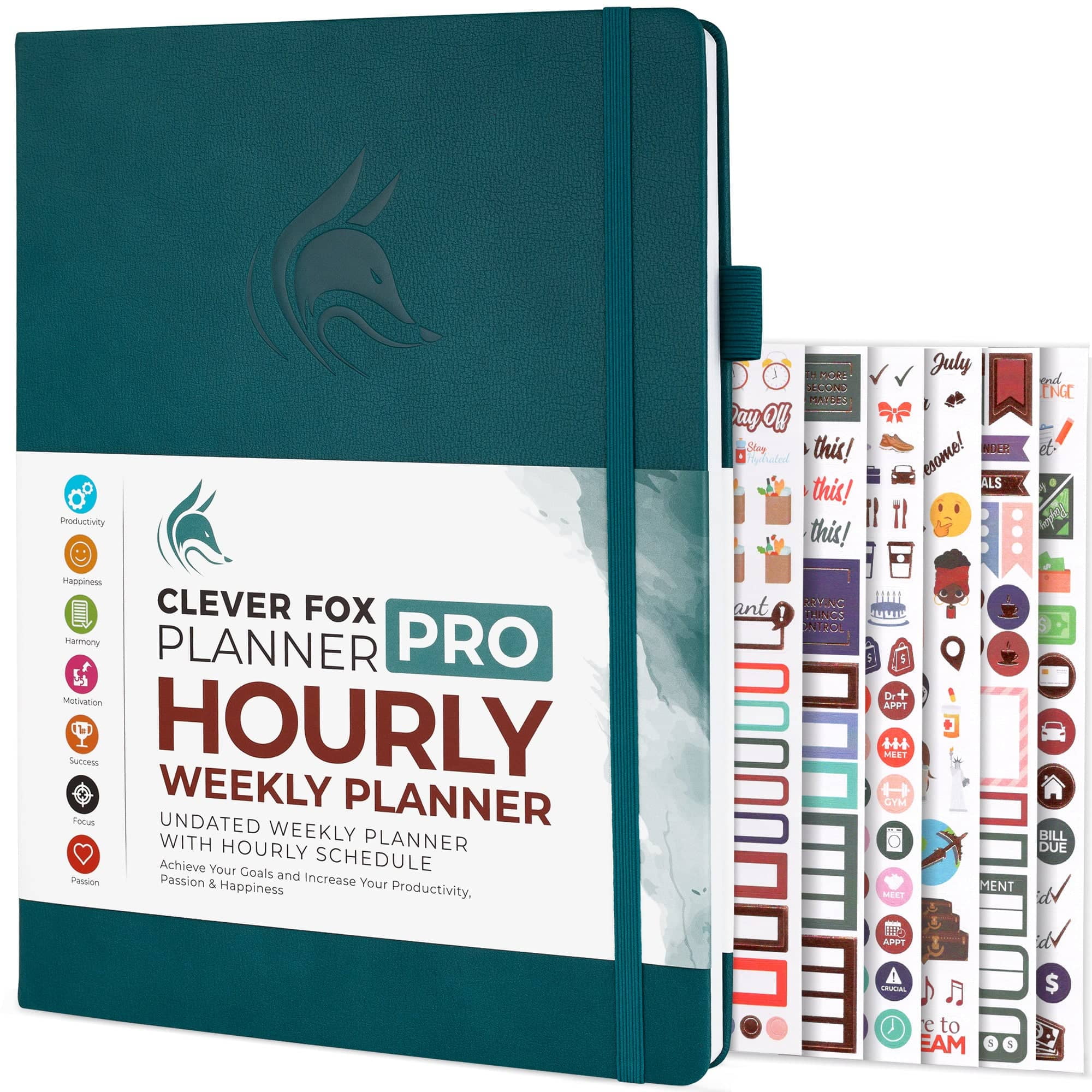 Clever Fox Planner PRO Hourly (6AM-9PM Schedule) - Walmart.com
