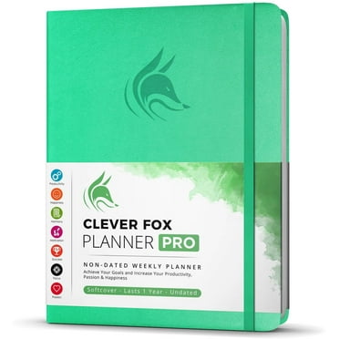 Clever Fox Weekly Planner Notebook – Undated Organizer for Wellness ...