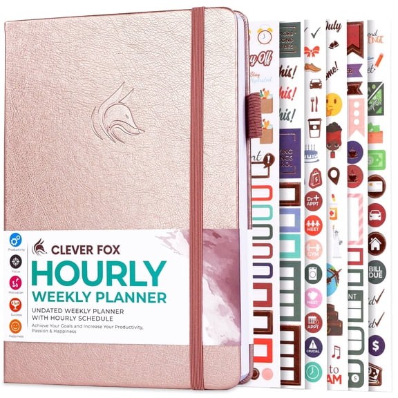 Clever Fox Pro Weekly Planner - Dark Blue, Undated 12 Months Notebook ...