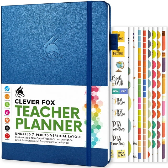 Clever Fox Teacher's Weekly Planner Notebook - School Class Agenda ...