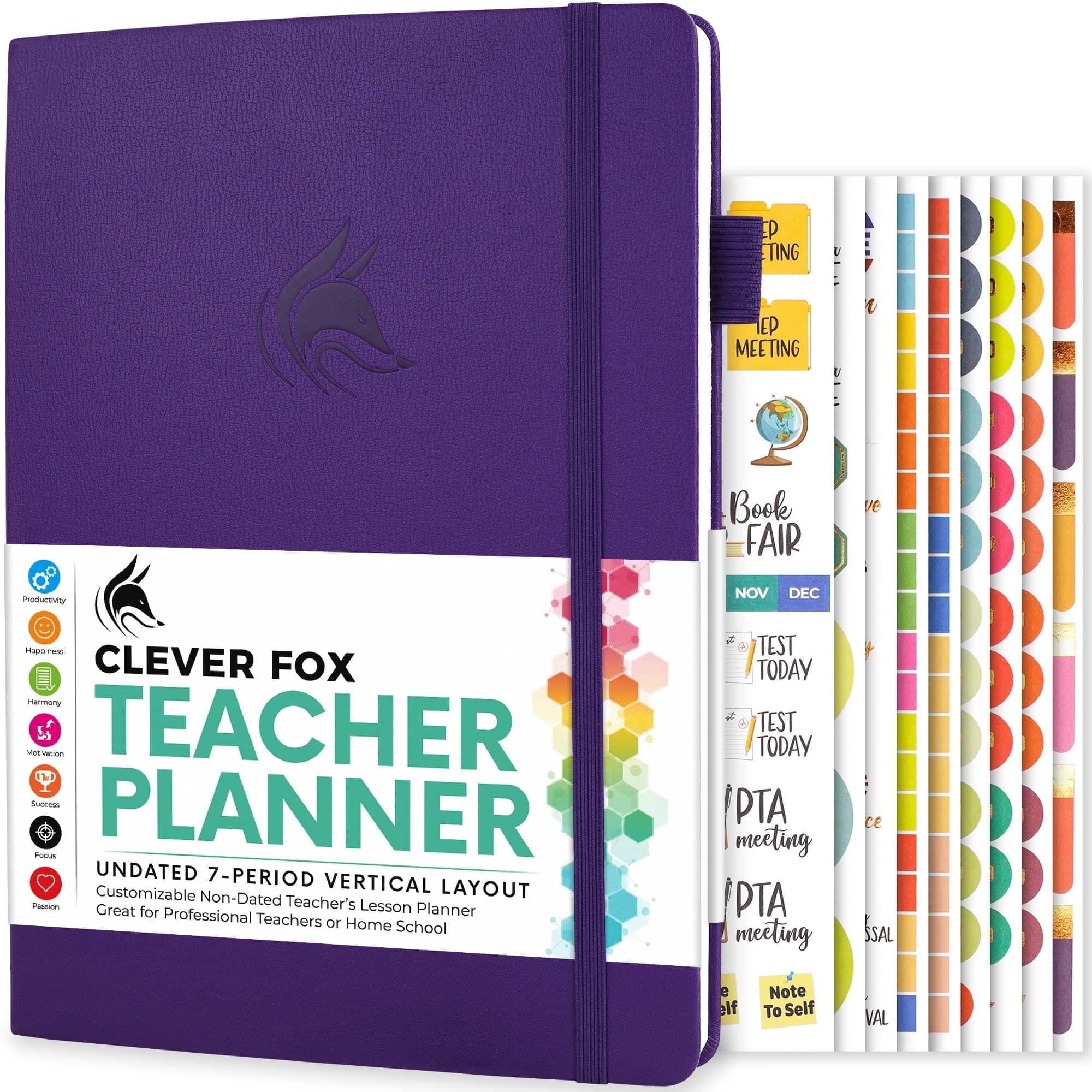 Clever Fox Teacher's Weekly Planning Notebook - Undated School Agenda ...