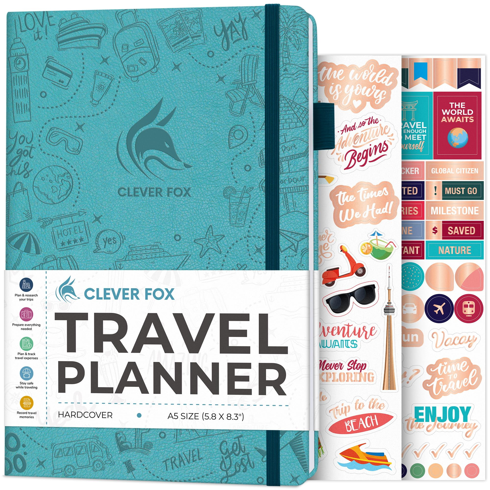 Clever Fox Travel Journal â€“ Vacation & Road Trip Itinerary Planner ...