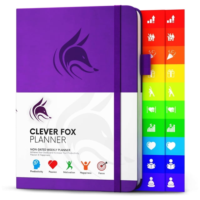 Clever Fox Weekly Planner Notebook – Undated Organizer for Wellness ...
