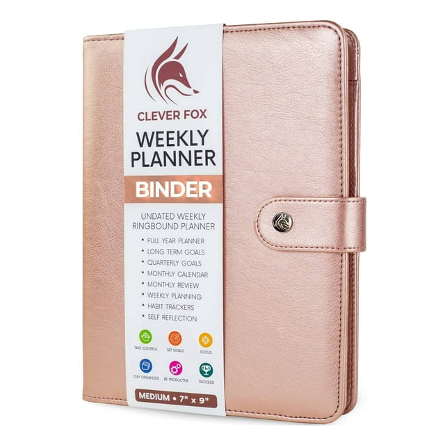 Clever Fox Personal Monthly Agenda Organizer & Weekly Planner Binder ...