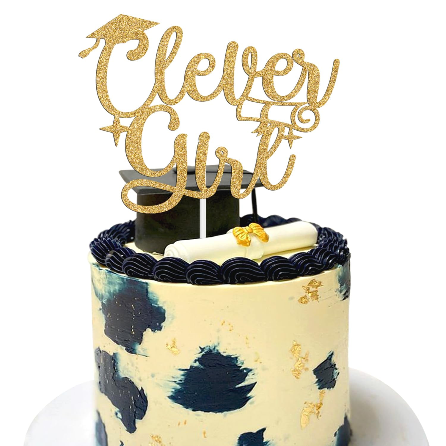 Clever Girl Cake Topper,Class of 2024 Graduation Decorations, Congrats ...