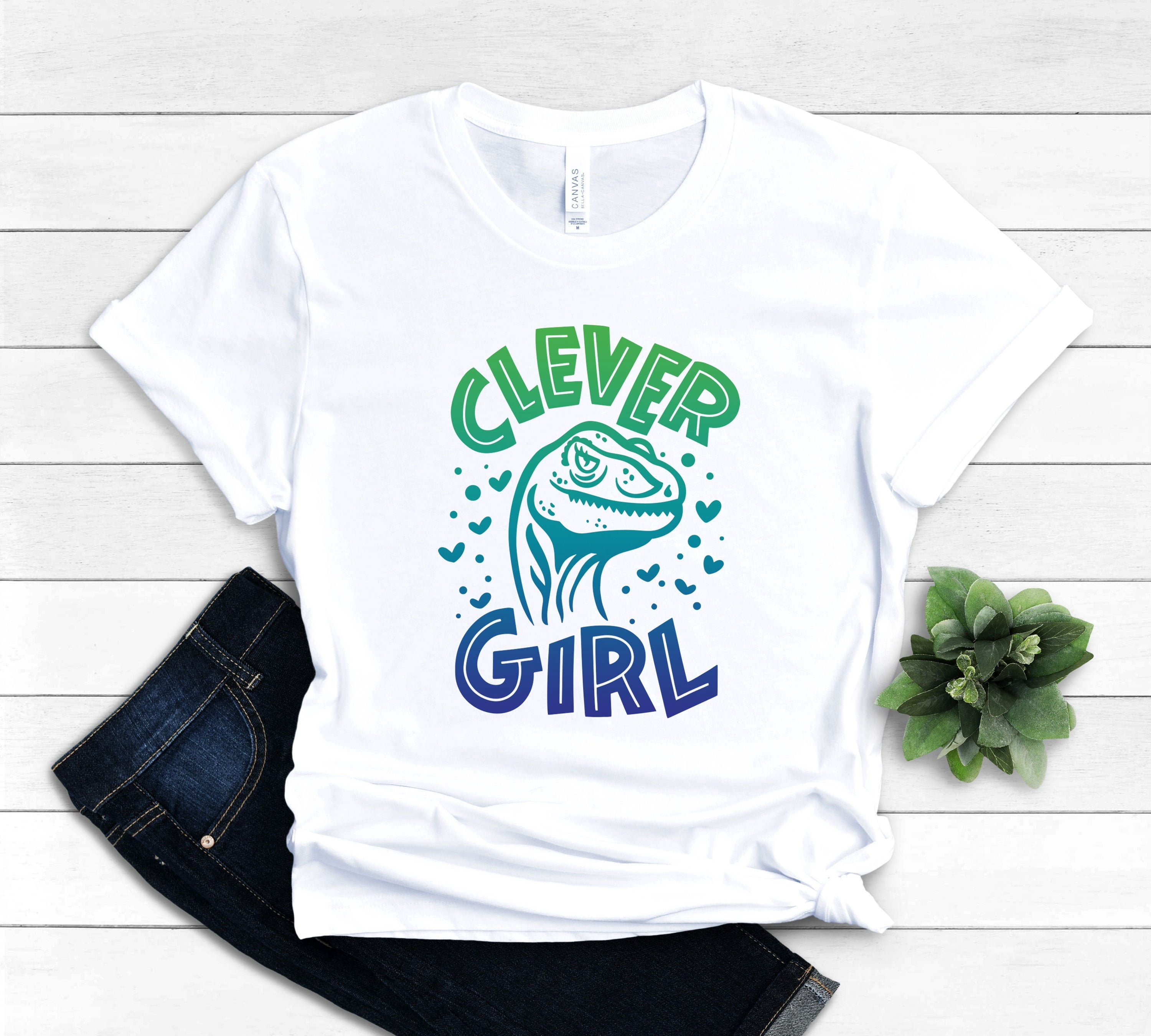 Clever Girl Shirt - Dinosaur Girl T-Shirt - Dinosaur Lover Clothing ...