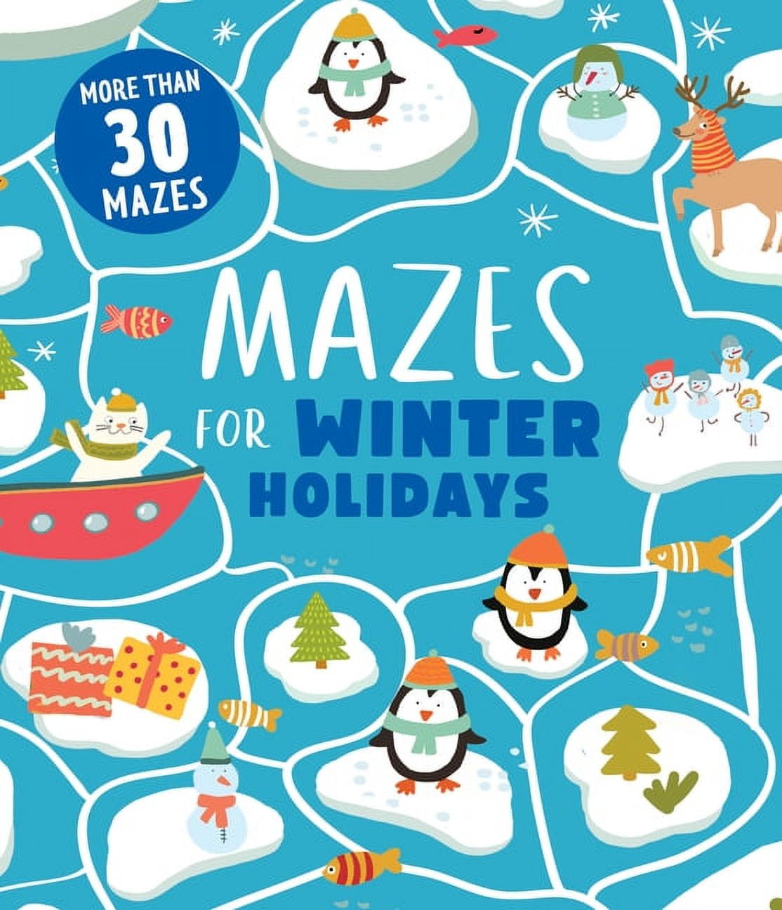 Clever Mazes Mazes for Winter Holidays: More Than 25 Mazes, (Paperback ...