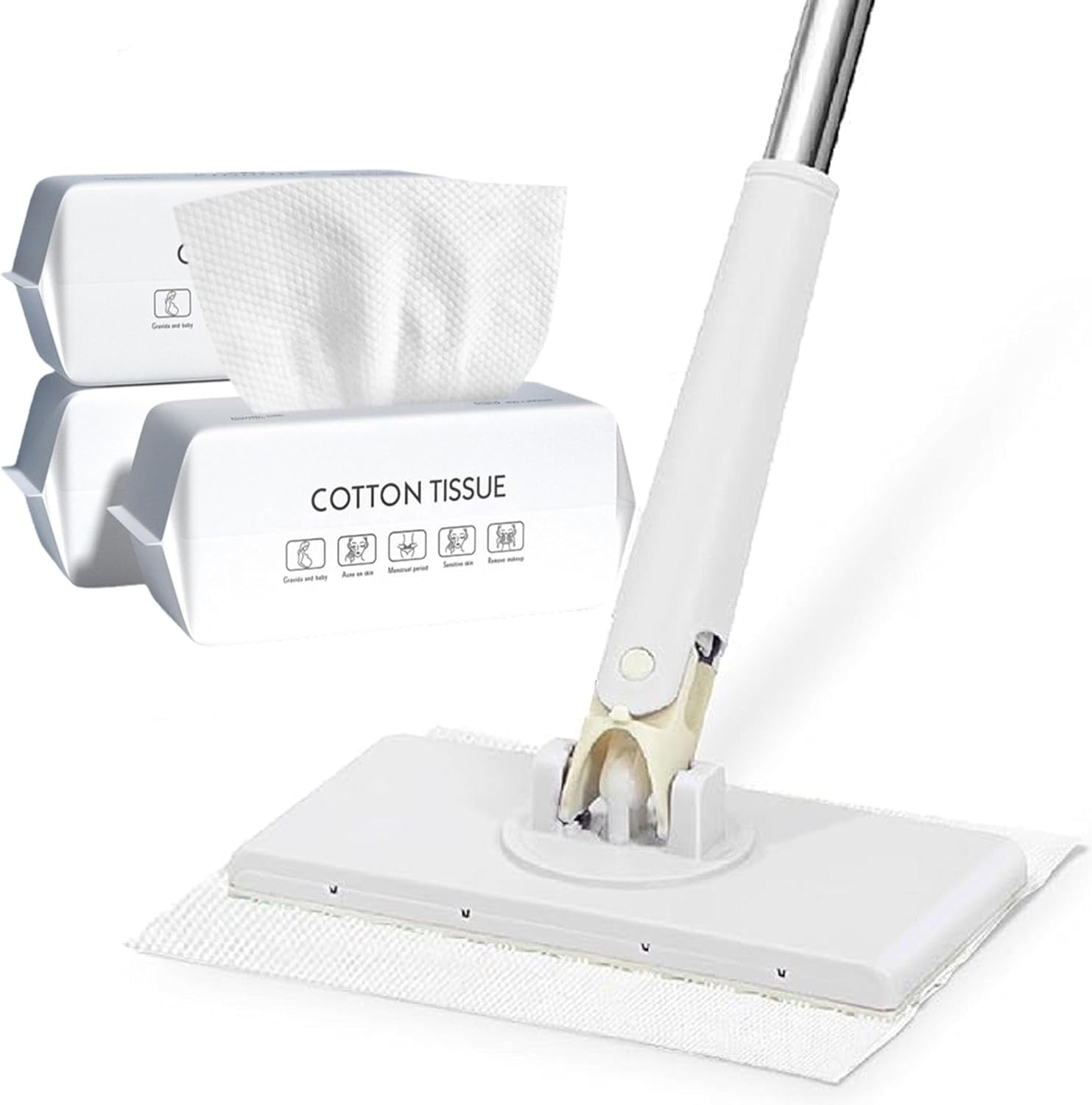 Clever Mini Mop - Lazy Mop Click On, Wet/Dry Click Mops, Disposable ...