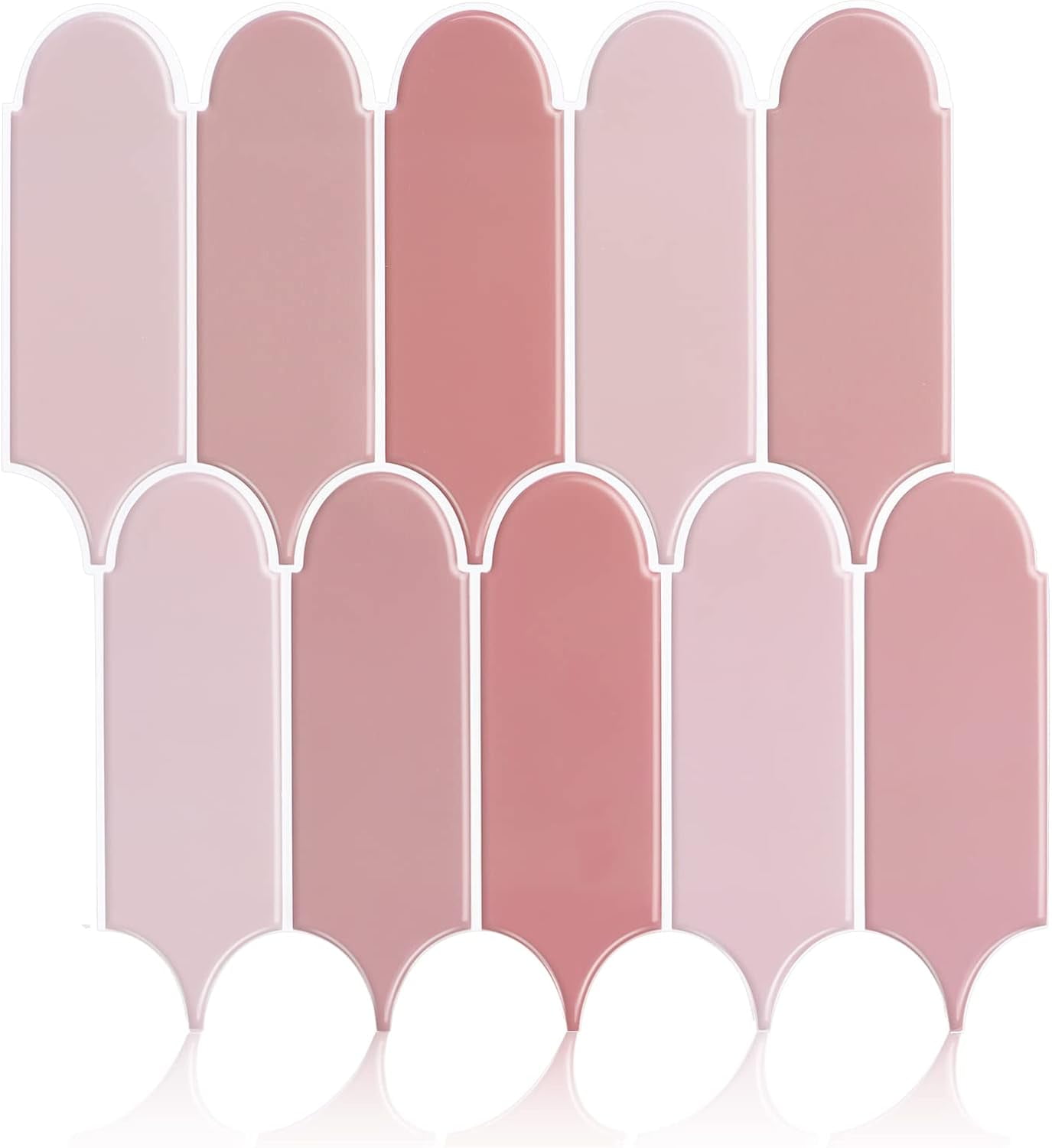 Clever Mosaics Peel and Stick Backsplash Pink Tile Premium Vinyl ...