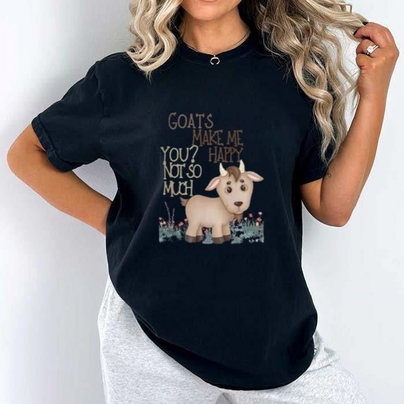 Clever Quote Funny Farm Goat Style Comfort Color T-Shirt Barnyard Humor ...