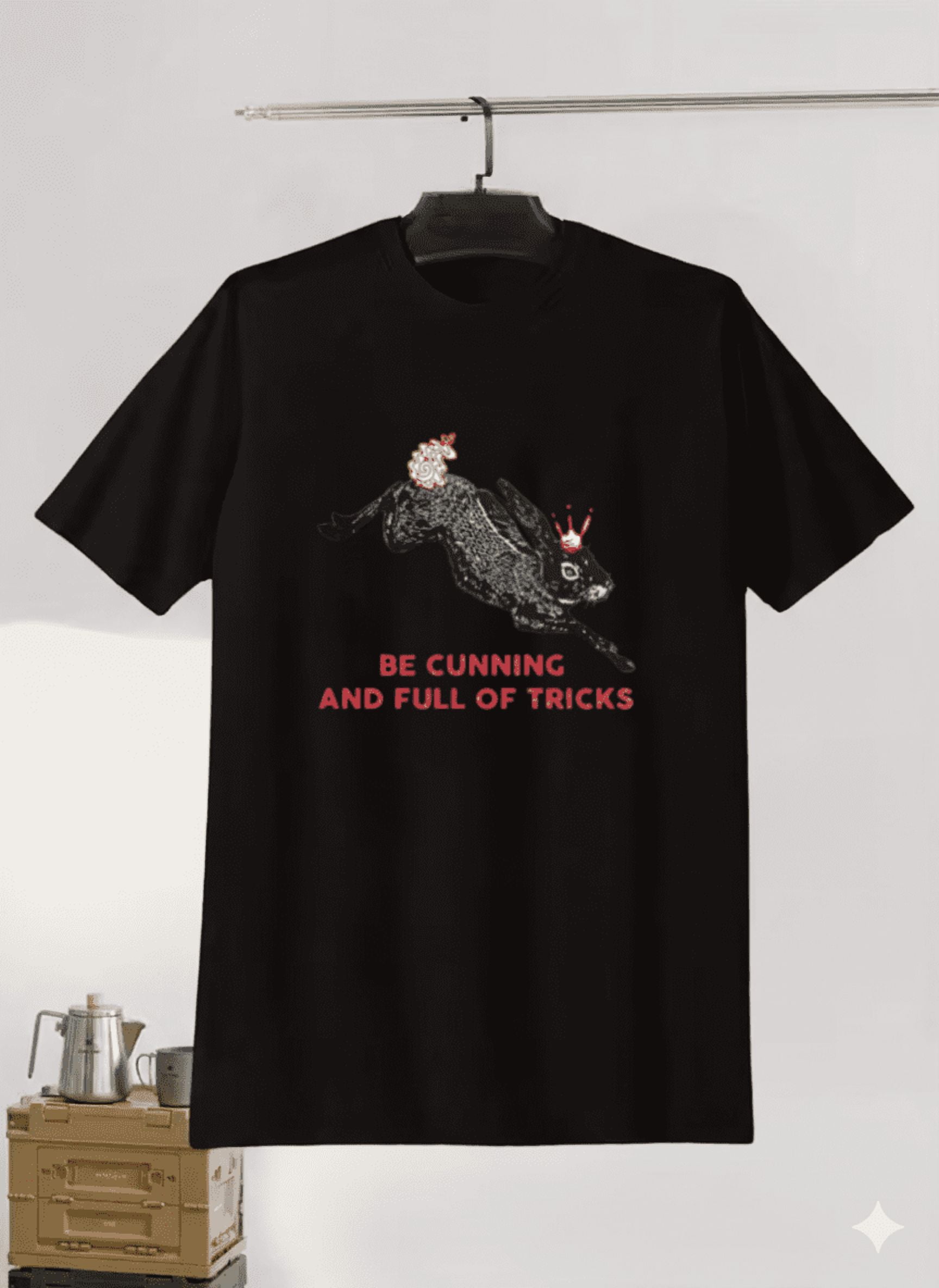 Clever Side Playful Be Cunning Tricks Funny Fox Quote Art Unisex T ...