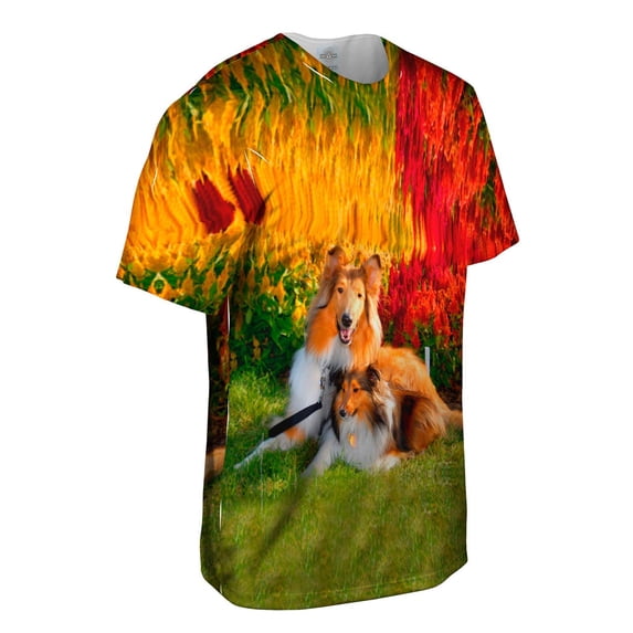 Clever Sitting Collies Mens T-Shirt All Over Print - Walmart.com