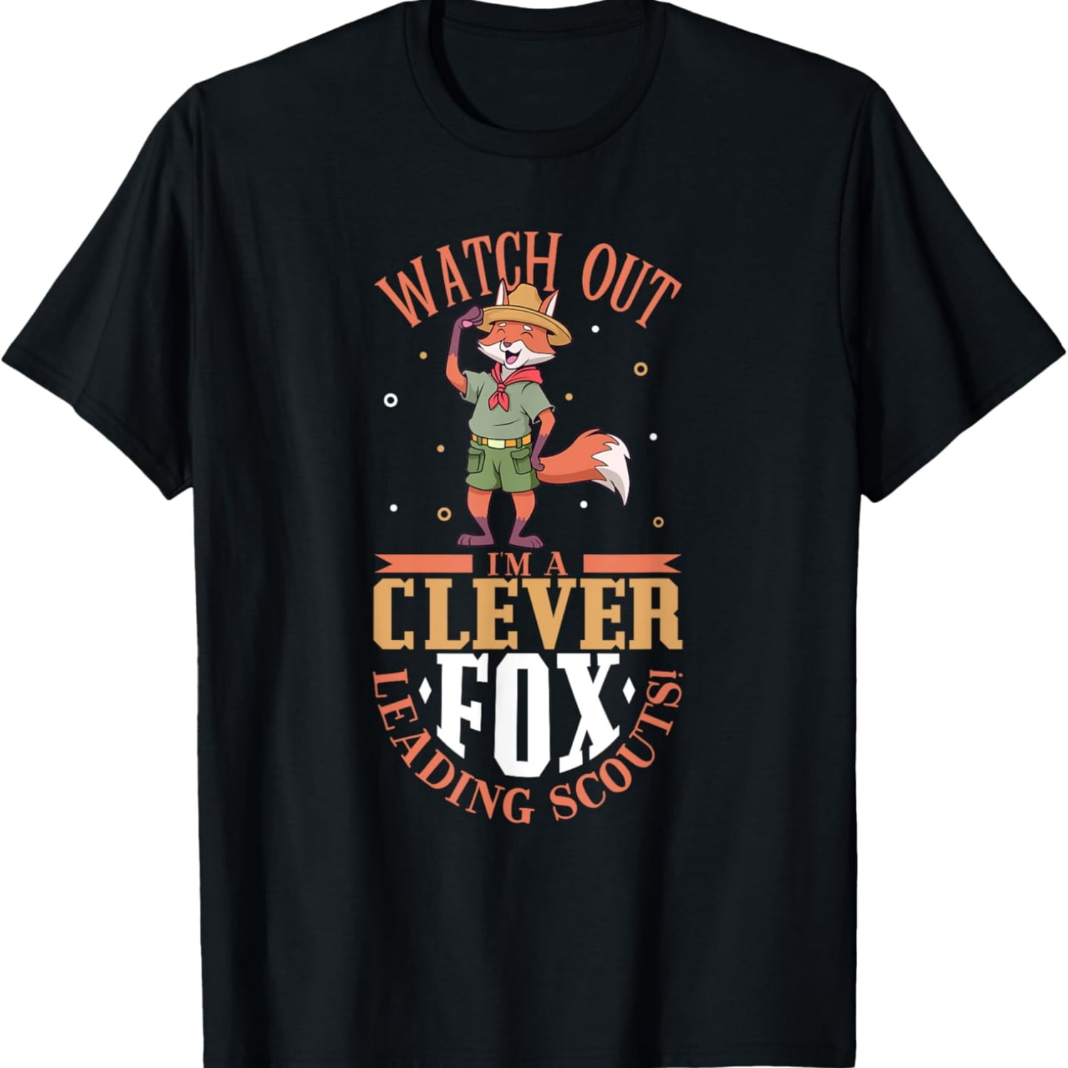 Clever fox leading scou - Cub master T-shtir - Walmart.com