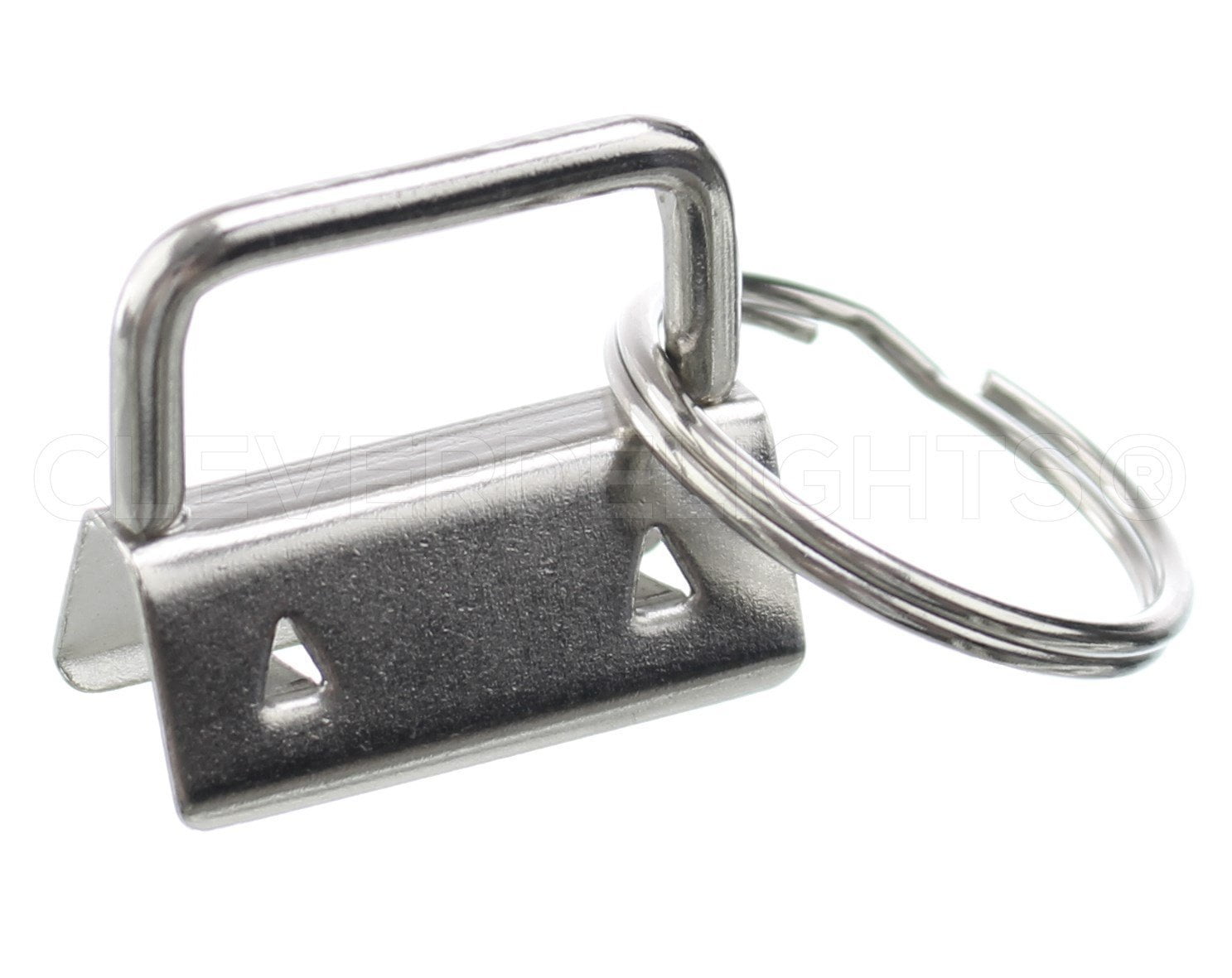 CleverDelights 1" Key Fob Hardware Sets - Silver Color - 100 Pack ...