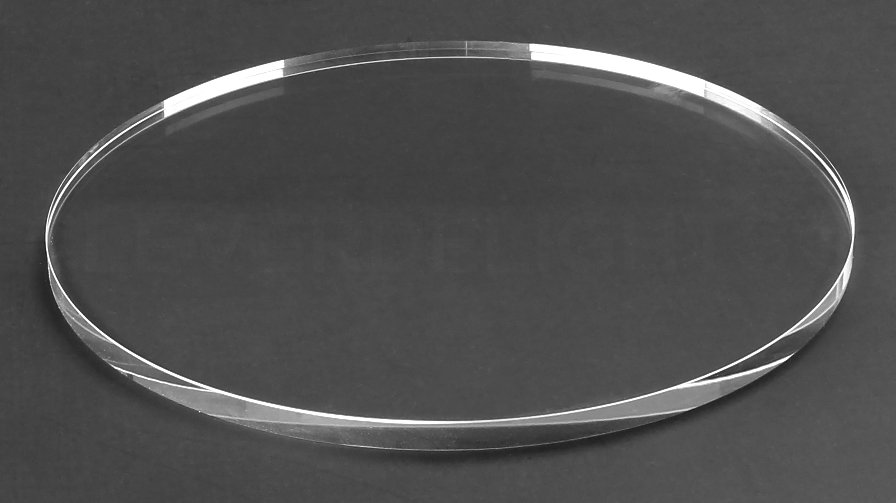 CleverDelights 4" Round Glass Tiles - 5 Pack - Clear Flat 4 Inch Circle ...