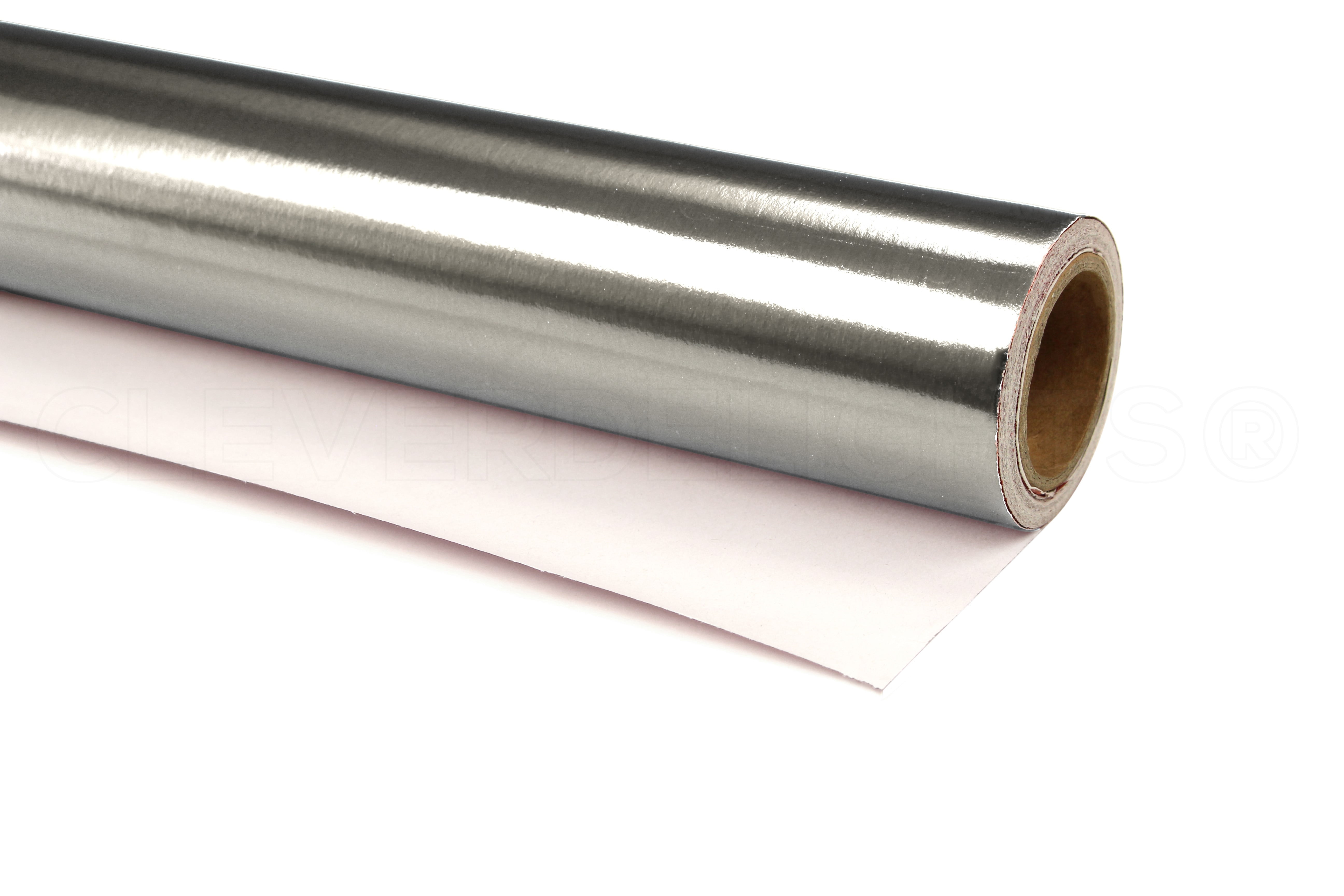 CleverDelights Metallic Silver Wrapping Paper - 30" x 300" Jumbo Roll ...
