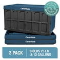 CleverMade 3 Pack Stackable Collapsible Plastic Storage Containers with ...