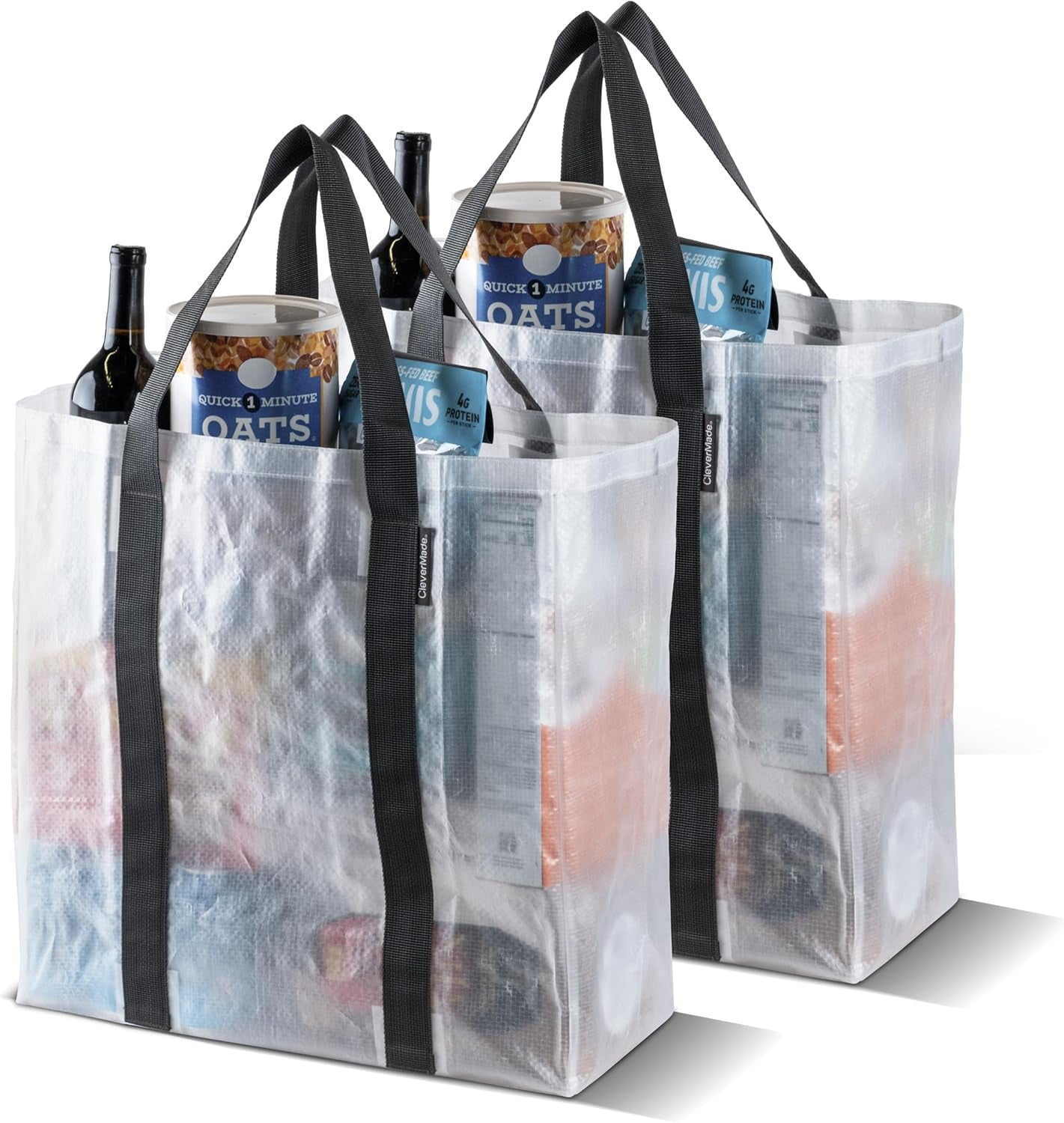 CleverMade 42L Collapsible Storage Tote, Transparent (2PK) - Walmart.com