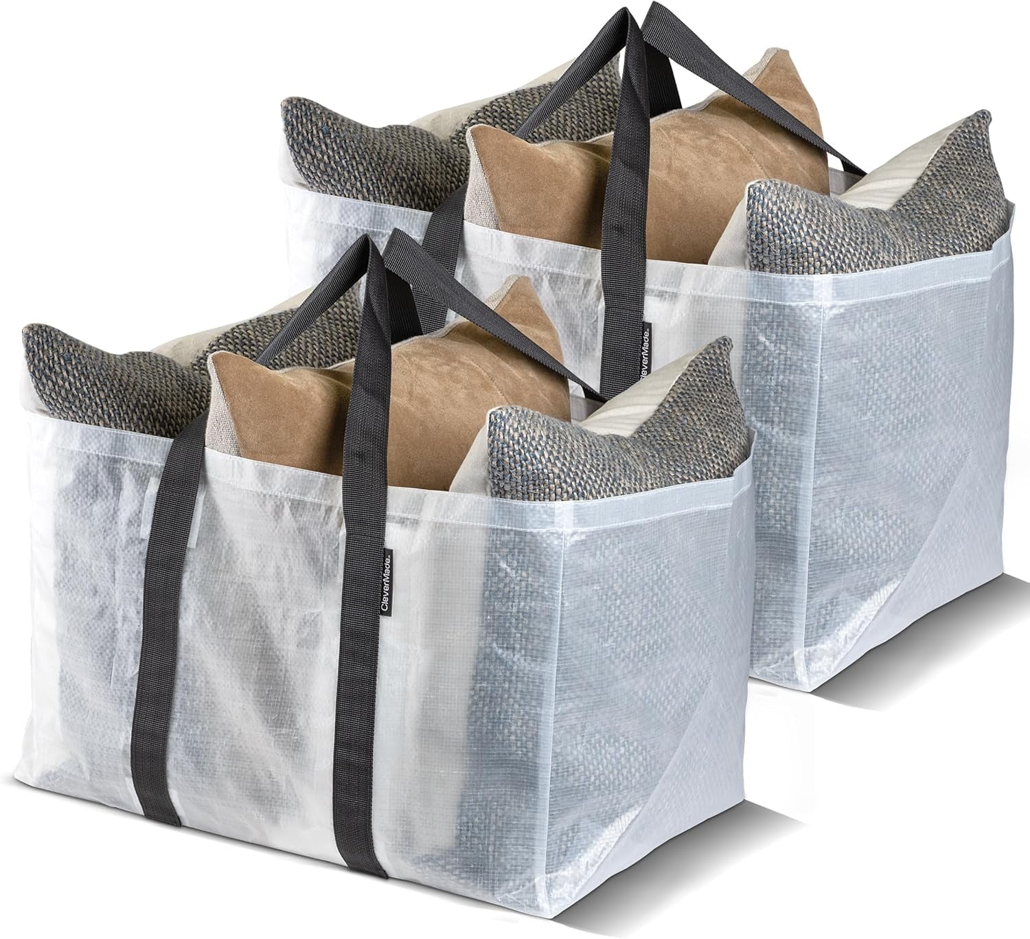 CleverMade 76L Collapsible Storage Basket, Transparent (2PK) - Walmart.com