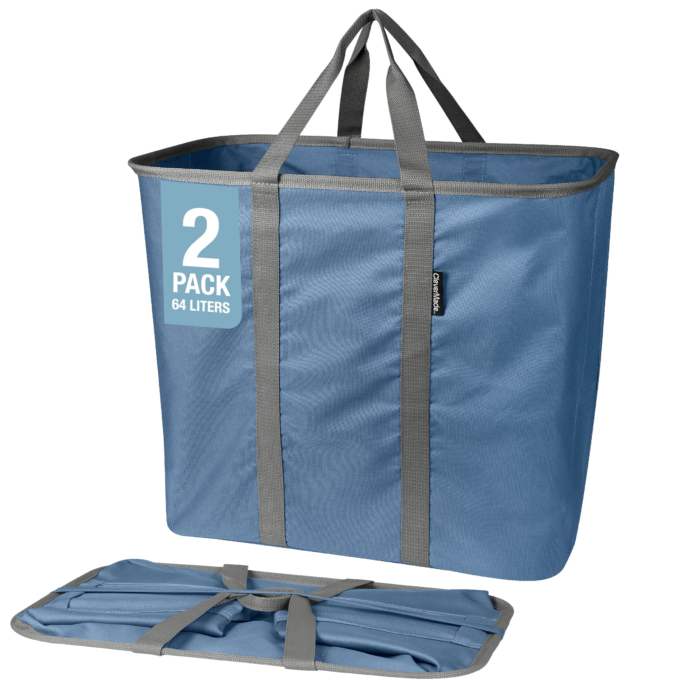 Collapsible Laundry Caddy - Denim/Shadow Gray(2PK) - Walmart.com