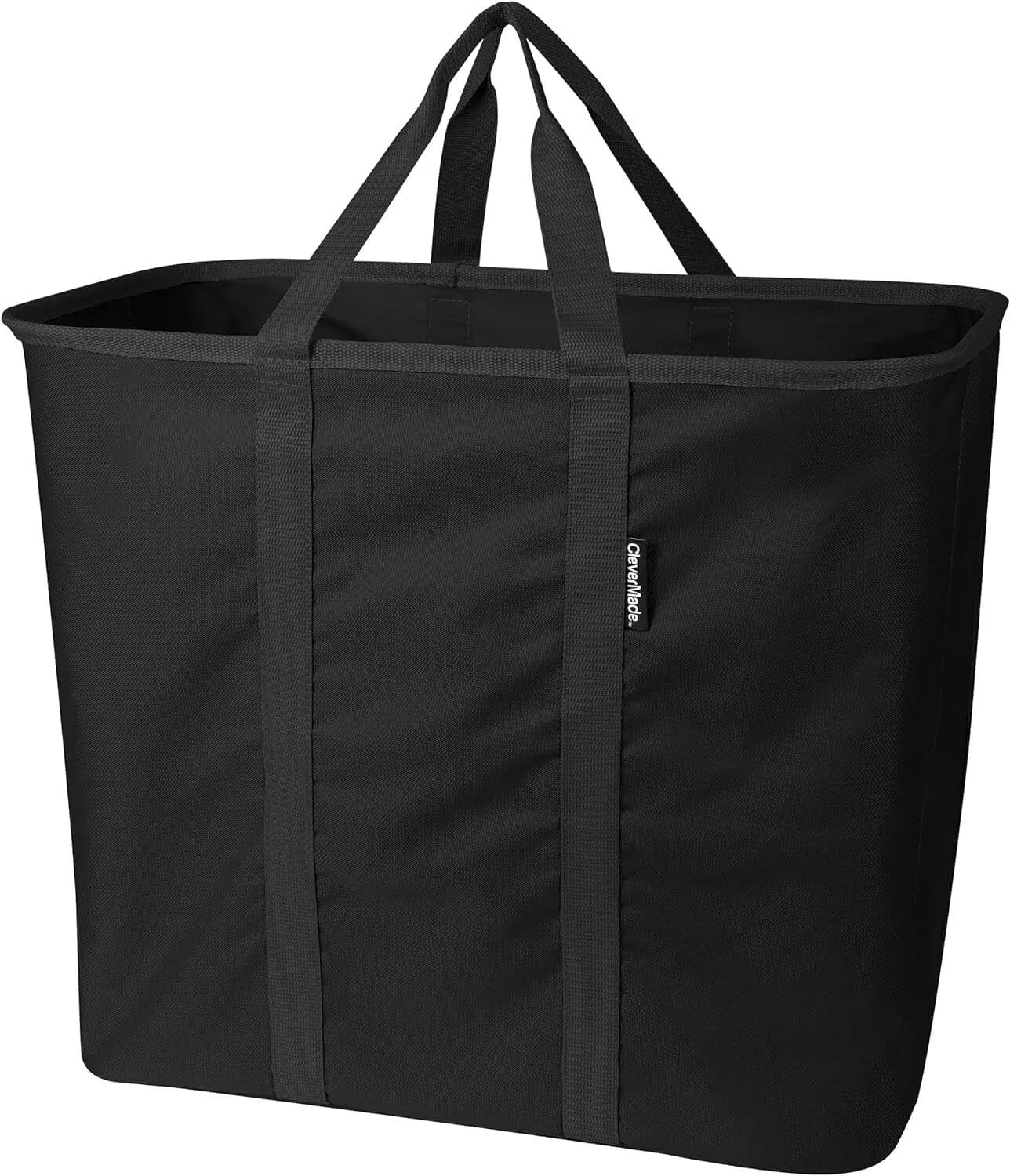 CleverMade Collapsible Laundry Caddy, 64L (17 Gal) - Midnight Black ...