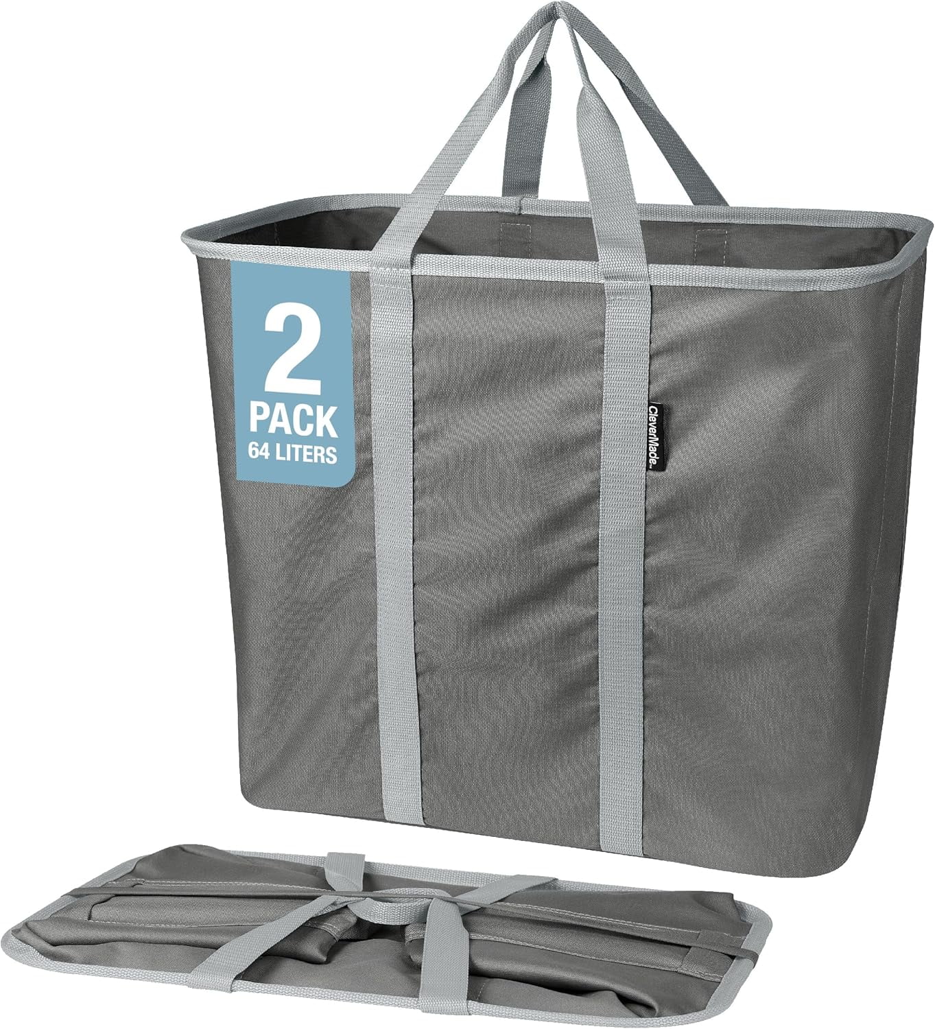 Collapsible Laundry Caddy - Shadow Gray/Stone Gray (2PK) - Walmart.com