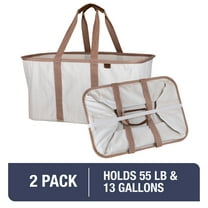 CleverMade Large Collapsible Laundry Basket Bag with Pop Handles, 2PK ...