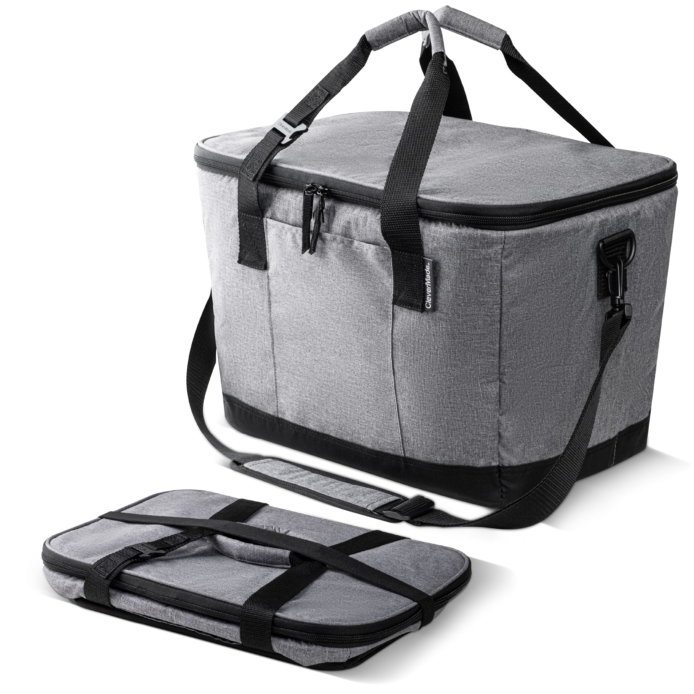 CleverMade Collapsible Tahoe Cooler - 50 Can - Heather Cool Gray ...