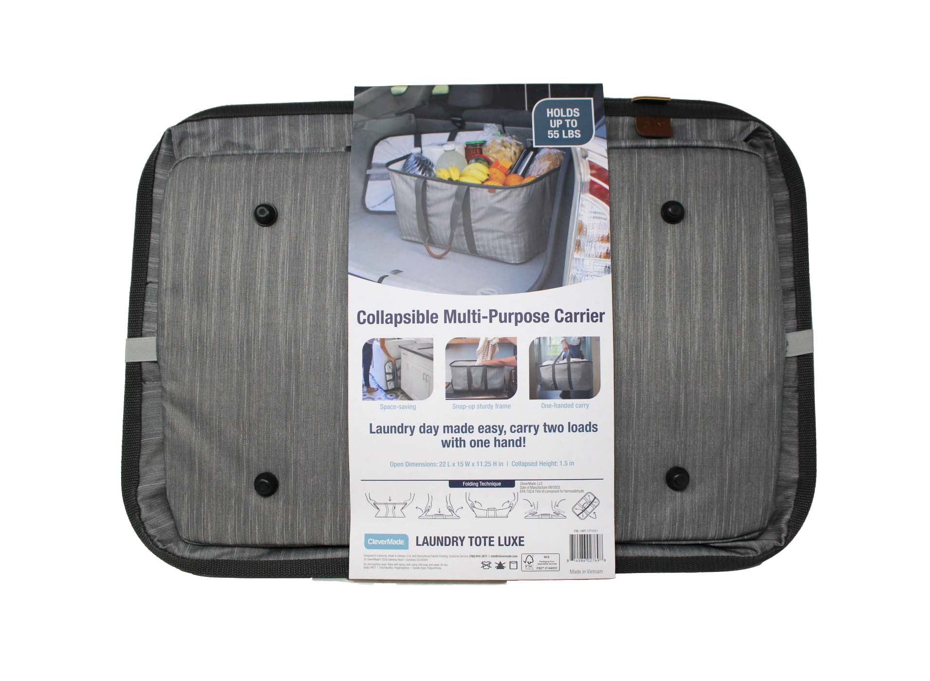 CleverMade Luxe Collapsible Multi-Purpose Carrier - Walmart.com