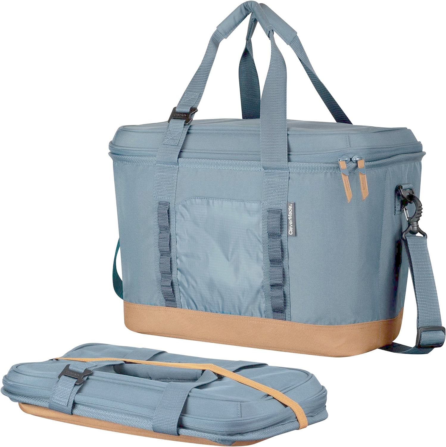 Collapsible Pacifica Cooler - 50 Can - Cool Gray/Cognac - Walmart.com