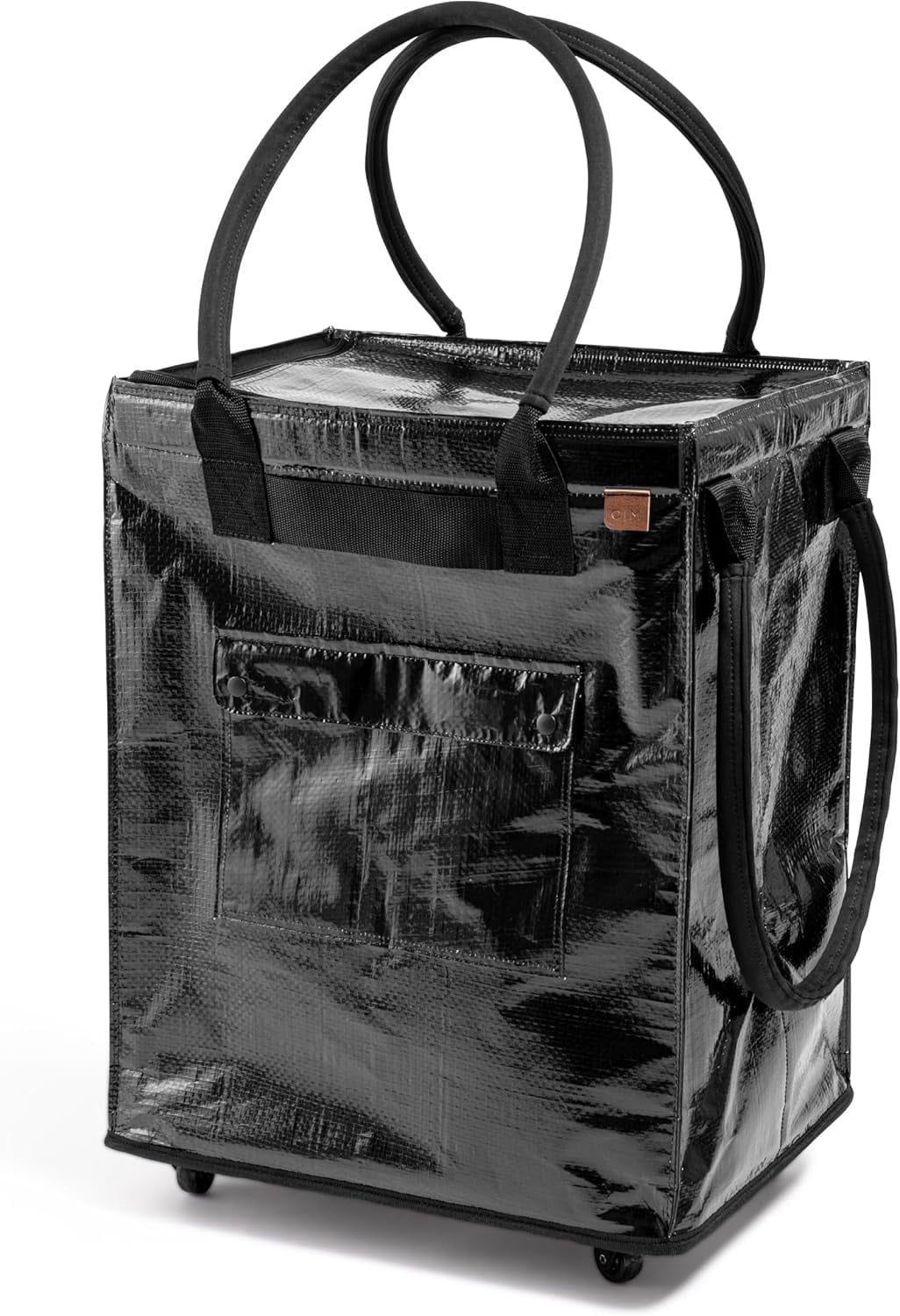 CleverMade Rolling Laundry Tote, 90L Capacity, Collapsible Bag with ...