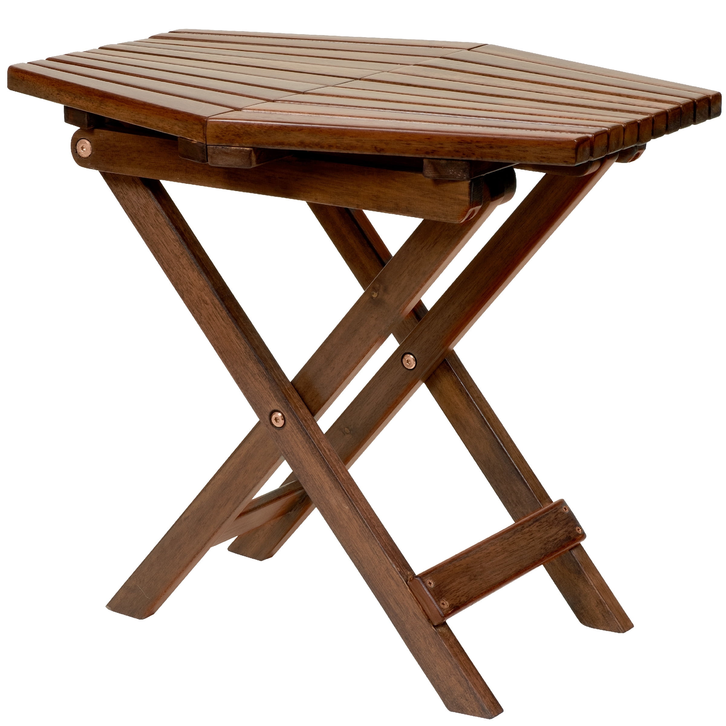 CleverMade Tamarack Outdoor Wood Folding Table, Cinnamon - Walmart.com