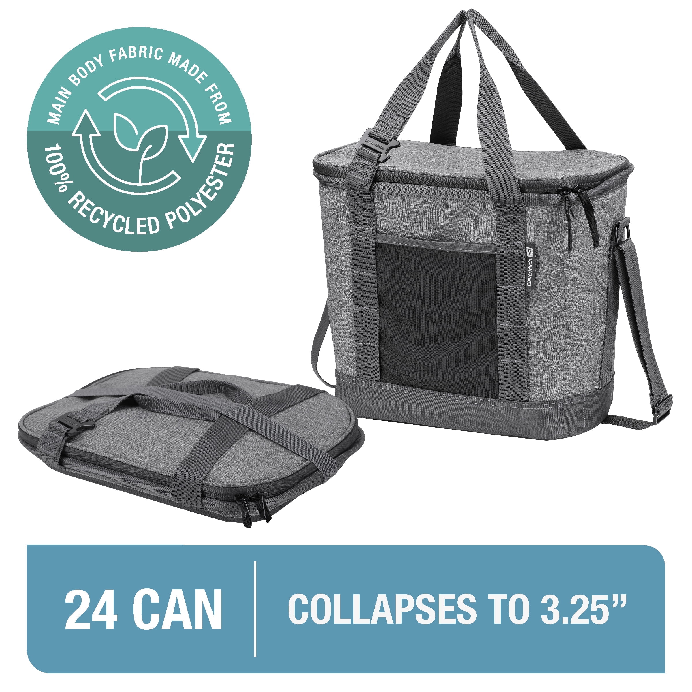 CleverMade Tahoe Collapsible Cooler Bag, 24 Can - Rose Gold - Walmart.com