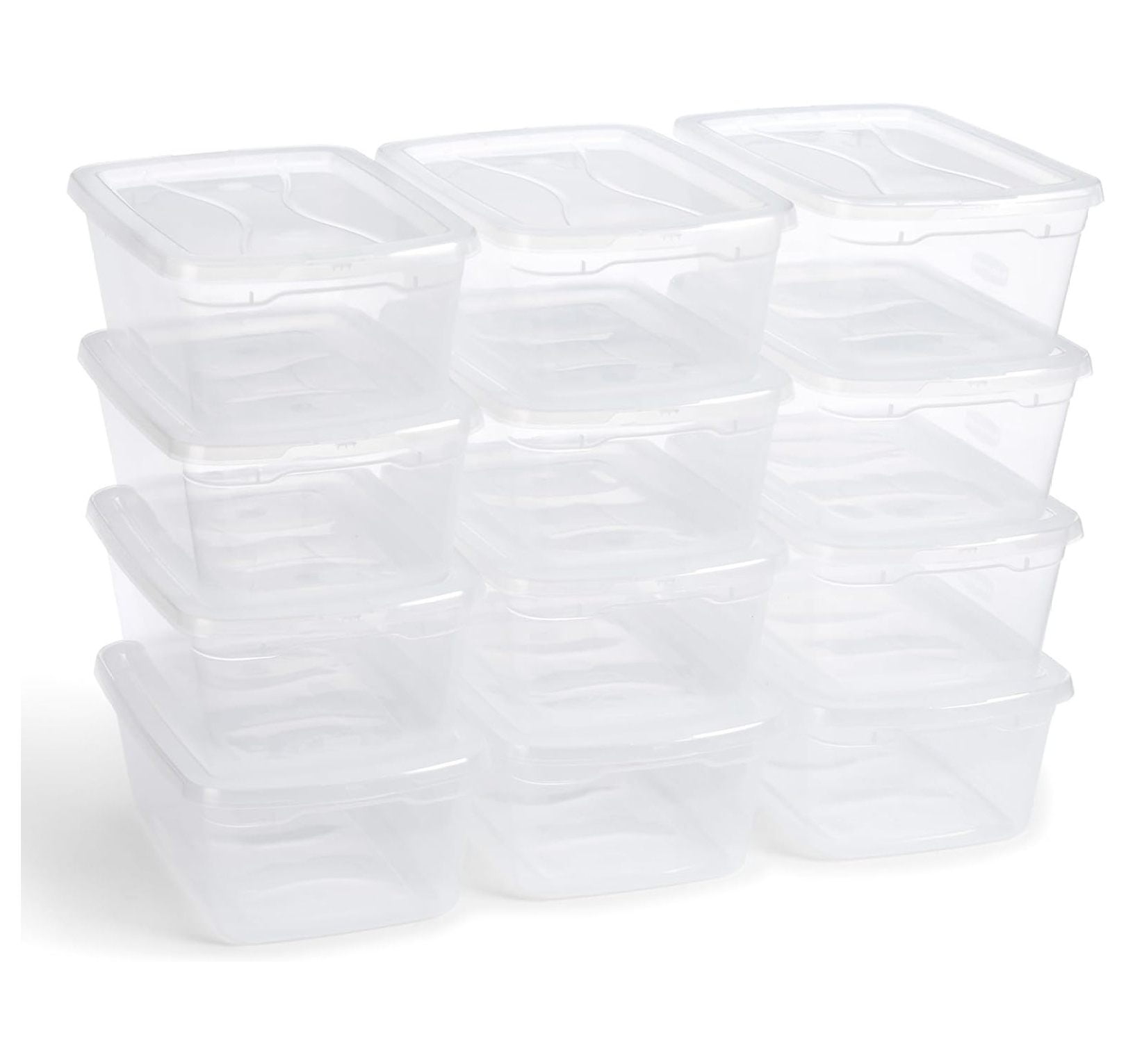 Cleverstore 6 Qt Clear with Latching Lids, 12-Pack, Stackable, BPA ...