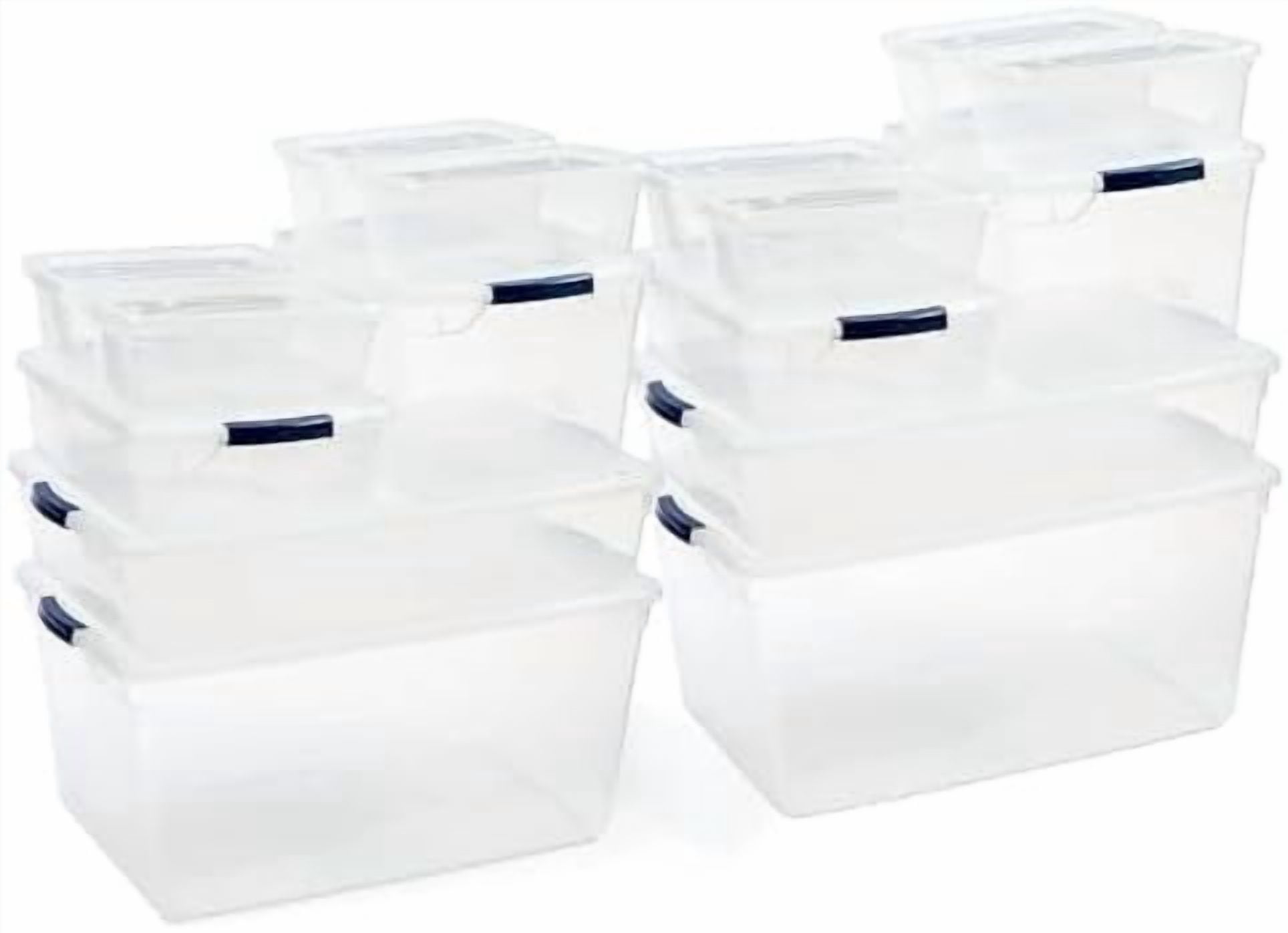 Cleverstore Clear Dorm Variety 16-Pack, Made in USA, Stackable Large ...