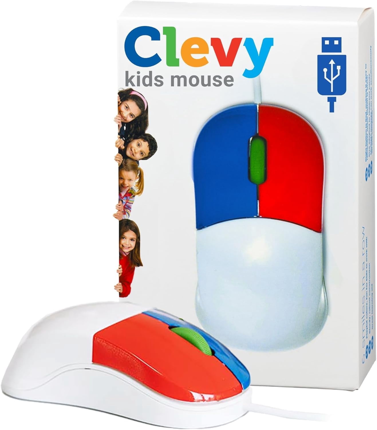 Clevy Kids Computer Mouse - Ergonomic, USB, Optical, 1 count: Computer ...