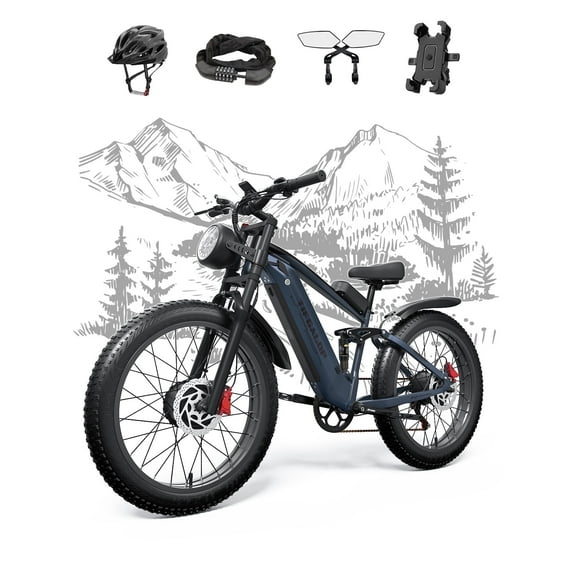 Cleytro Adult Electric Bike, Dual Motor, 52V 22Ah Battery UL 2849 ...