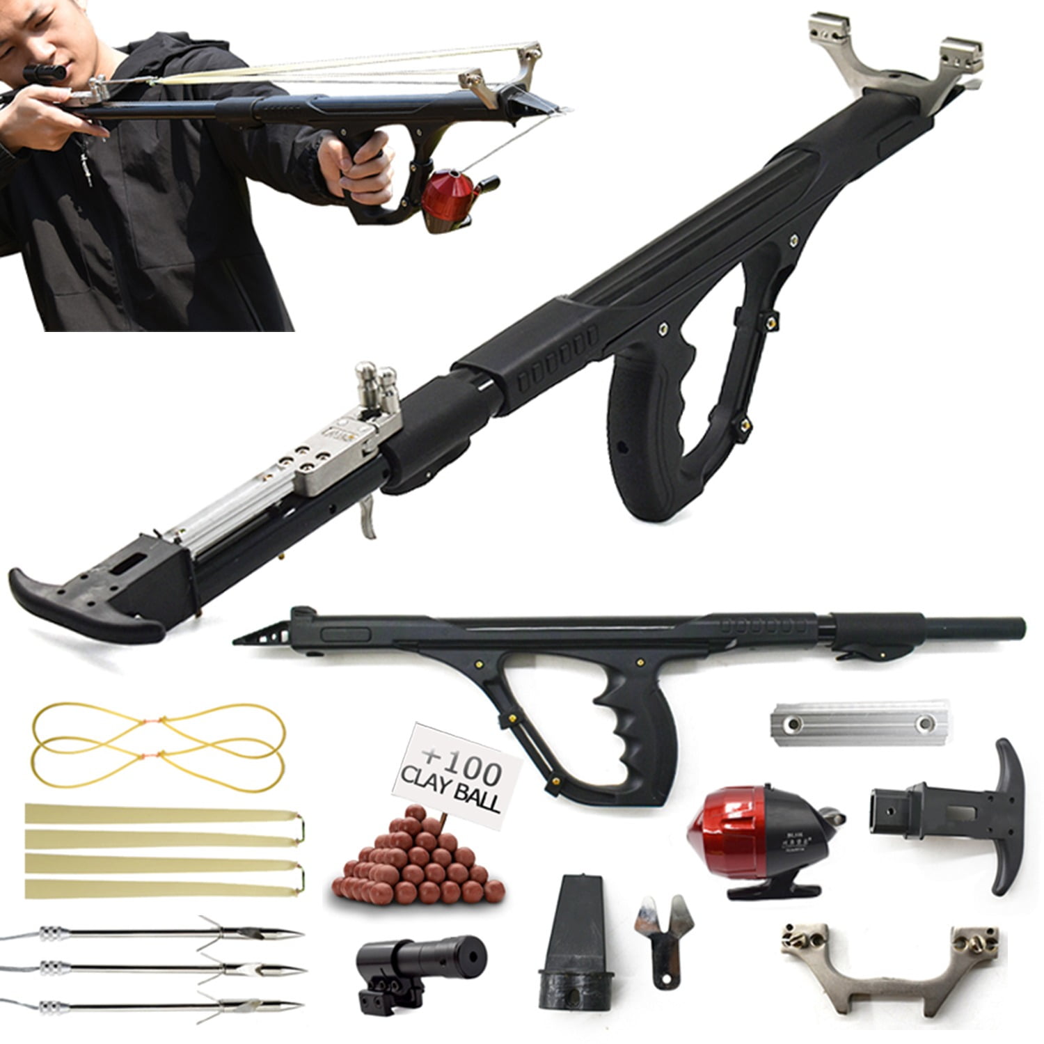 Clianle Multifunctional Telescopic Rod Hunting Slingshot for Adults ...