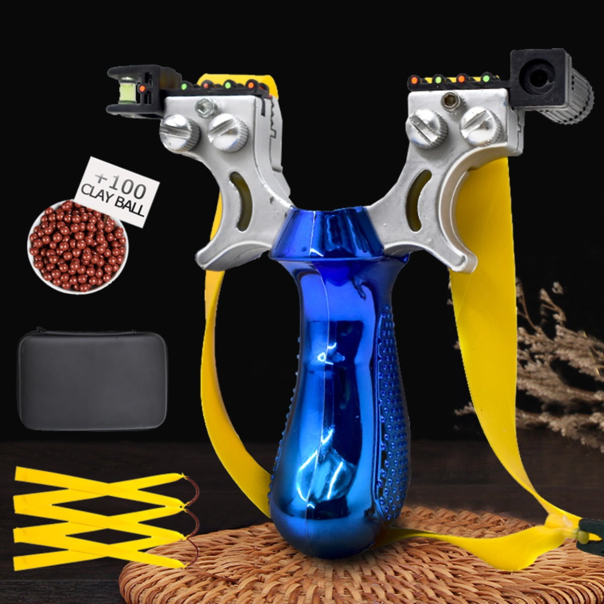 Clianle Outdoor Hunting Slingshot, Double Wire Large Bow Head Resin ...